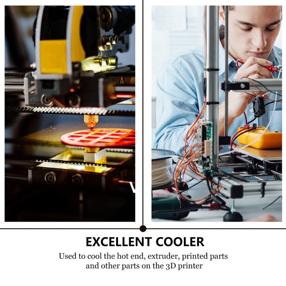 3 Pcs Small Computer Fan Radiator 3D Printer 12V Blower DC Cooling ...