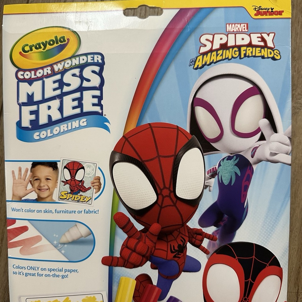 Crayola Color Wonder Spidey Amazing Friends 18 Coloring Pages 5 Markers ...