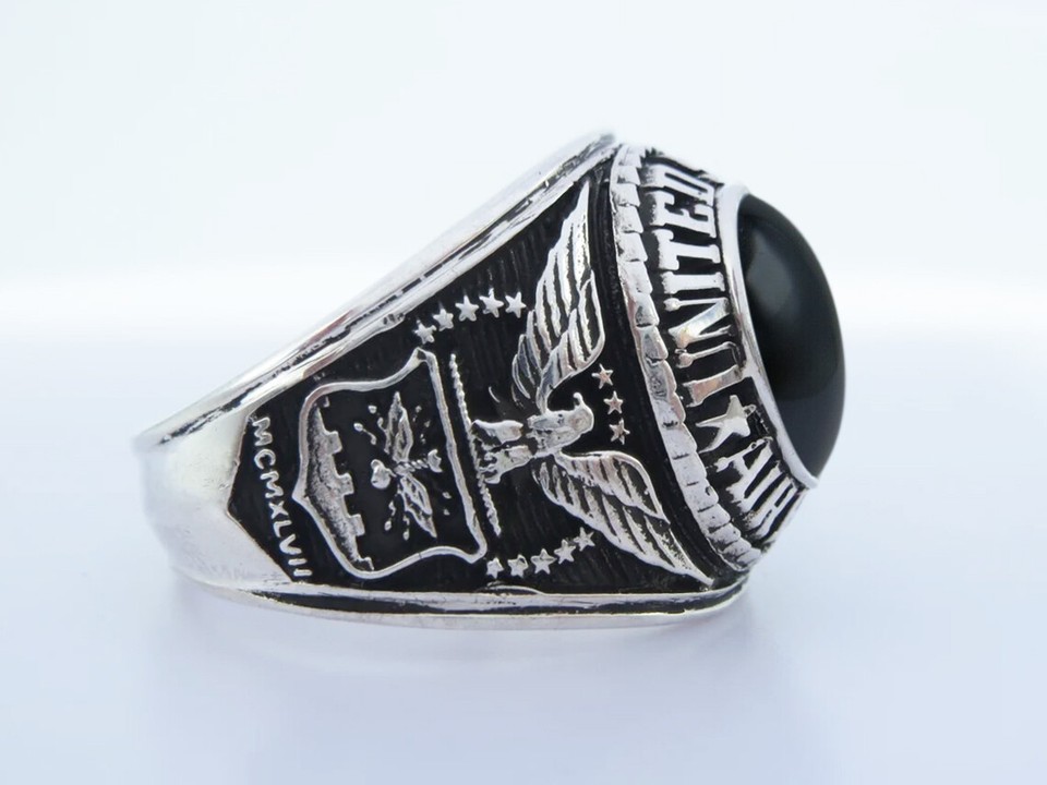 SILVER 925 , RING , USAF , US AIR FORCE RING , USAF , RING , US SIZE 11 ...