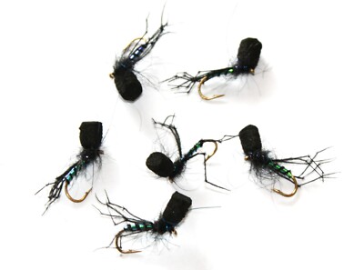 Top Hat Suspender Hopper Popper Buzzer Black Trout # 10, 12, 14 Barbed ...