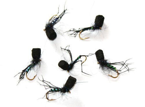 Top Hat Suspender Hopper Popper Buzzer Black Trout # 10, 12, 14 Barbed ...