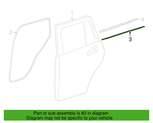 Mercedes Benz Genuine GLC300 GLC43 AMG 2016-2022 Left Belt Molding ...