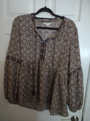 Alchemy Thread Paisley Peasant Top L | eBay