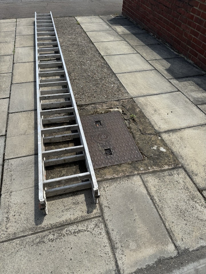 18 rung, Aluminium double section clima ladder. Buyer collects. | eBay UK