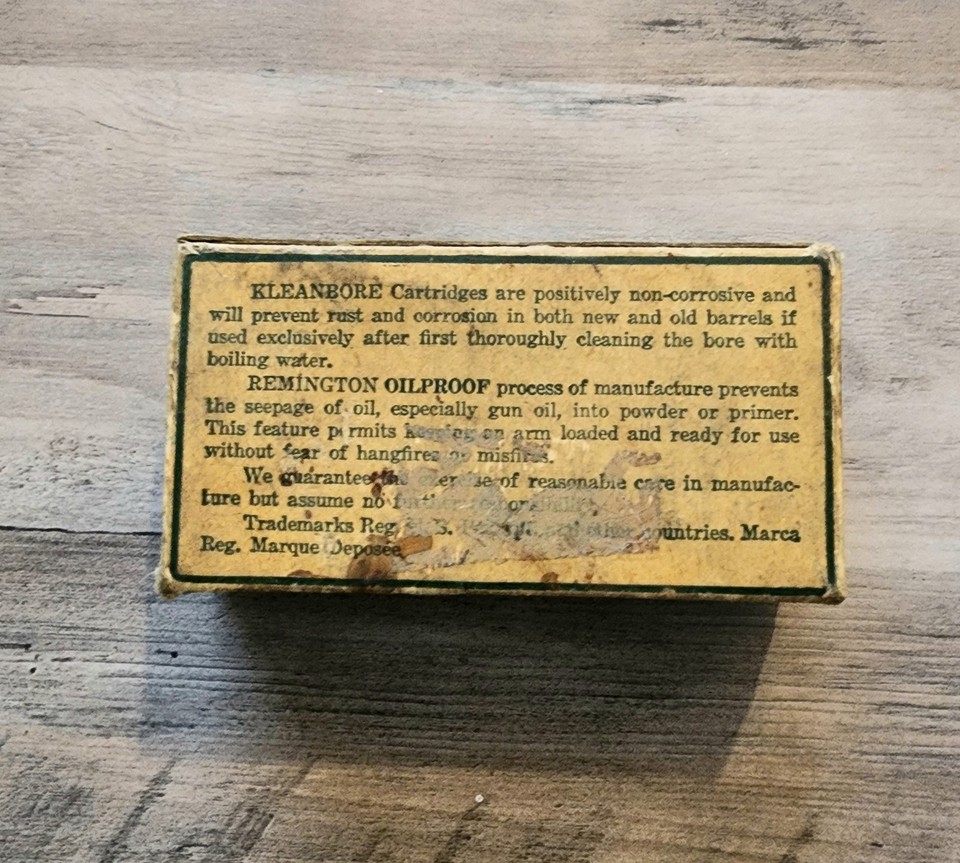 Vintage 45 Colt Kleanbore Remington Arms Company Empty Cardboard Ammo ...