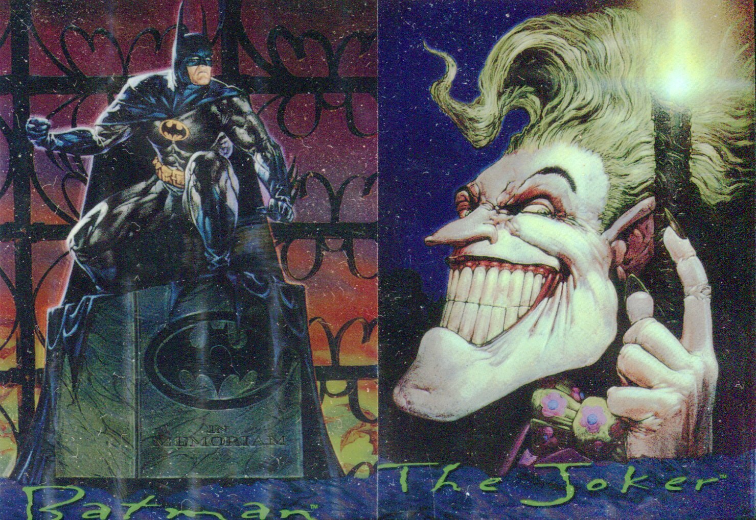 Batman Master Series Chromium Chase Card Set (2) Batman & The Joker ...