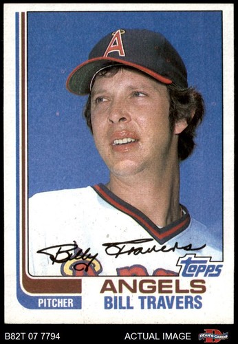 1982 Topps #628 Bill Travers Angels 6 - EX/MT | eBay