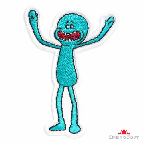 Meeseeks Cool and Funny Cartoon Character Embroidered Patch Iron SIZE:2 ...