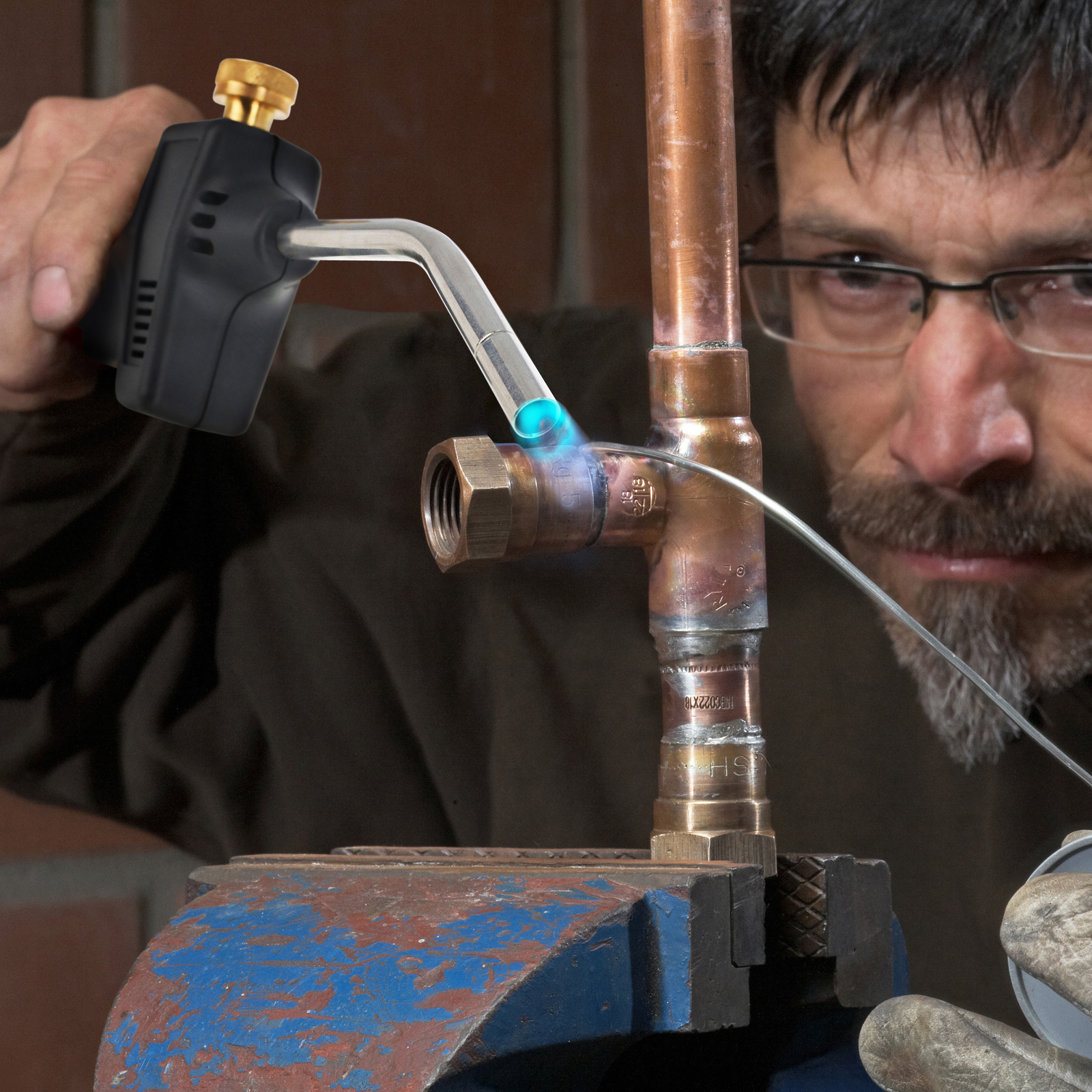 BISupply Propane Torch Head with Igniter Flame - Gas Hand Torch Fire ...