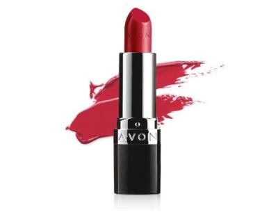 CANDY RED AVON NOURISHING LIPSTICK JOJOBA OIL/VITAMIN E/MARINE COLLAGEN ...