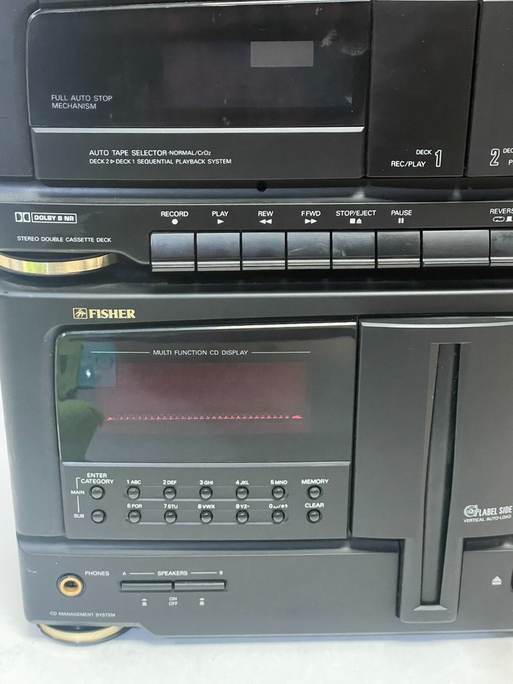 Vintage 1994 Fisher TAD-993 Tape Player & Studio 24 CD Player Changer ...