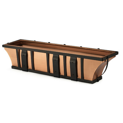 Window Boxes H Potter 36" Copper Window Planter Box - Elegant Outdoor ...
