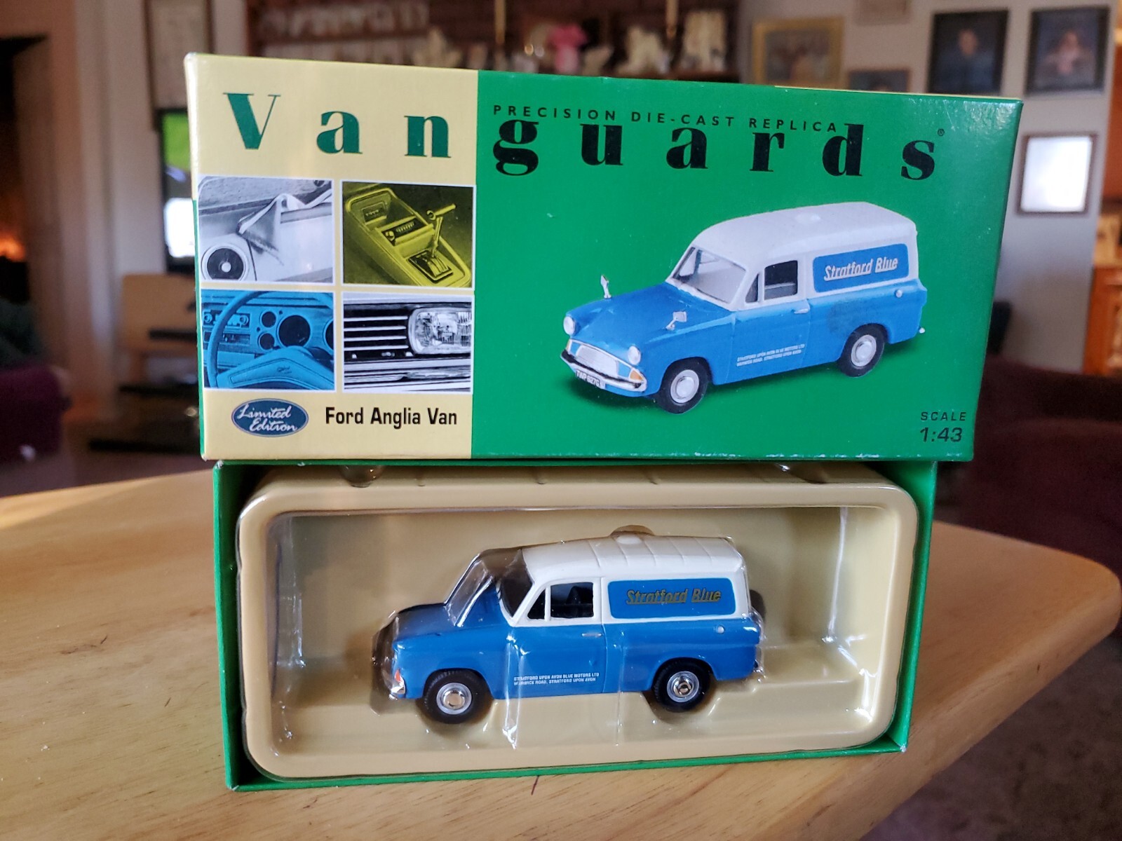 Vanguards VA 00414 Ford Anglia Van Stratford Blue 1:43 Limited Edition ...