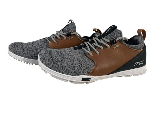 True Linkswear True OG Feel Golf Shoes Mens 10.5 Gray Knit Spikeless | eBay