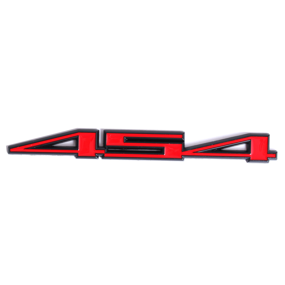 2x Black Red 454 Emblem Car L&R Fender Body Door Rear Trunk Lid Badge ...