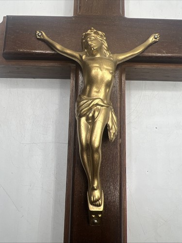 Vintage Catholic Wooden Crucifix Box Sick Call Last Rites Set Candles ...