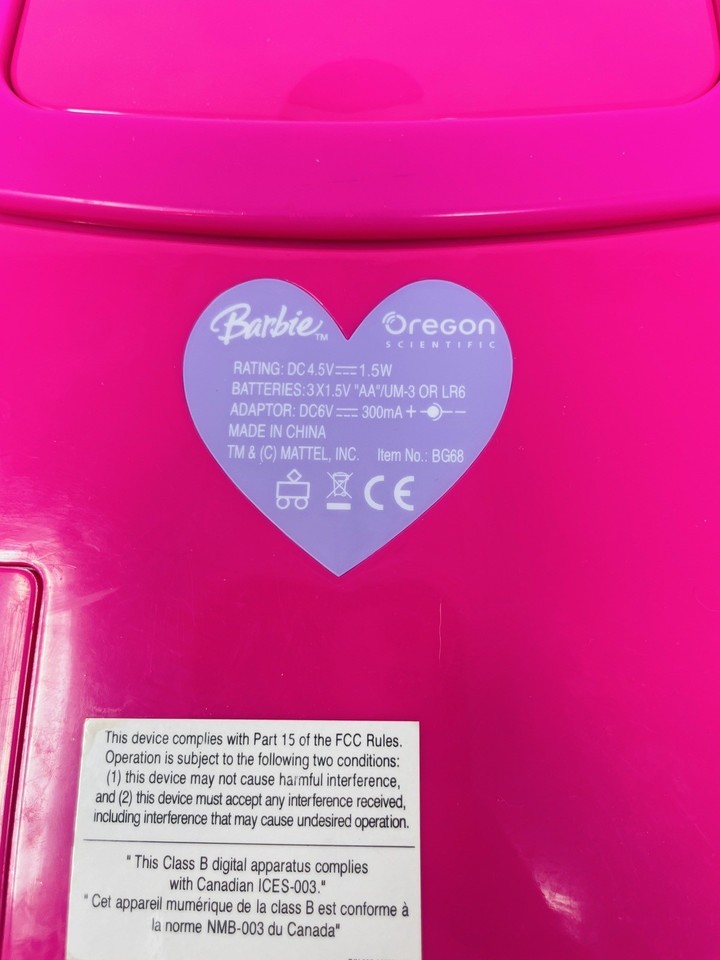 Working Barbie Oregon Scientific Pink Learning Laptop Toy | eBay