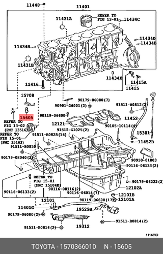 Genuine OE oil pressure control valve, 1570366010 for TOYOTA 15703 ...