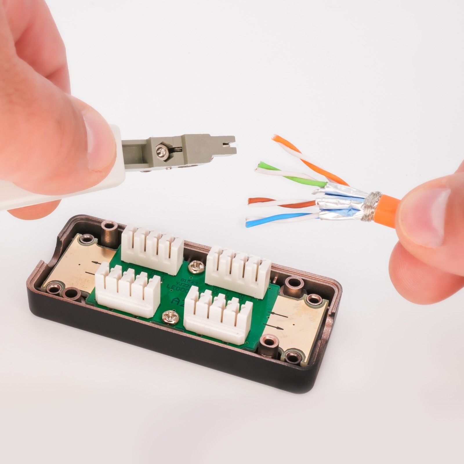 CAT7 LSA Anschluss Box Netzwerk Verlege-Kabel Verlängerung LAN ...