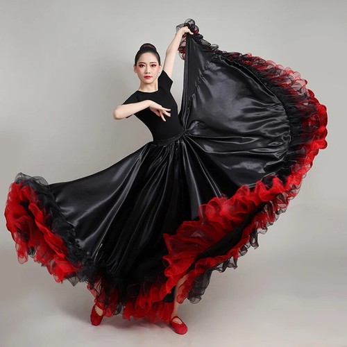 Dance Performance dress women long skirt large swing skirt Performance ...