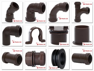Polypipe 32mm Push Fit Waste Pipe Fittings in Brown (actual size 34mm ...