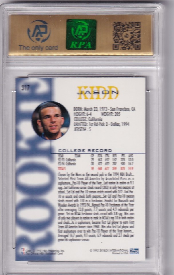 1994-95 Skybox International Jason Kidd Rookie Card | eBay