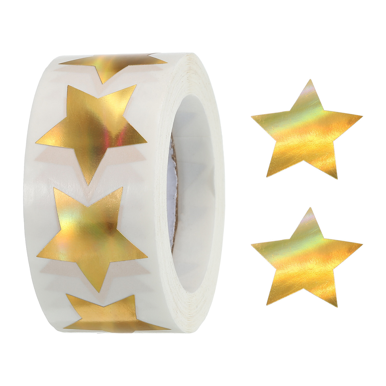 1 Roll Laser Star Stickers 1 Inch Adhesive Sparkling Labels 500 Count ...