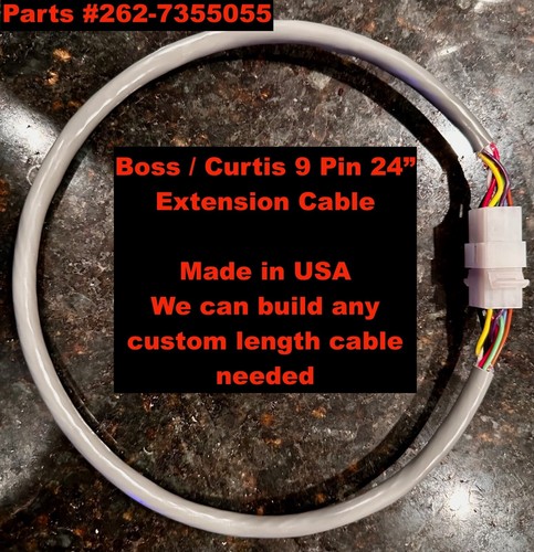 BOSS SNOW PLOW 24" 9 PIN CONTROLLER HD EXTENSION CABLE CORD SMART TOUCH ...