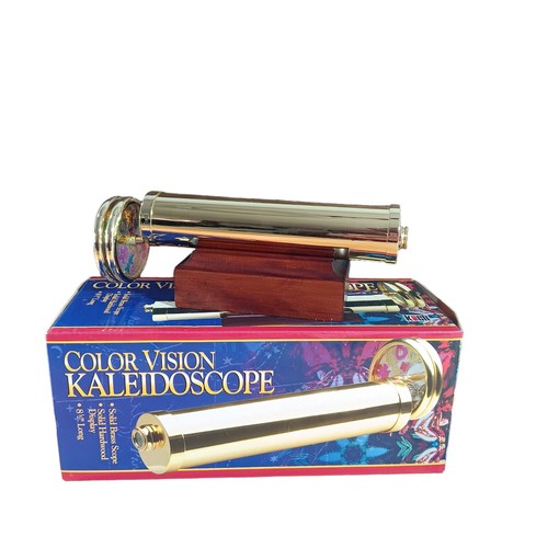 Koch Color Vision Brass Kaleidoscope 8.5" W/ Hardwood Display | eBay