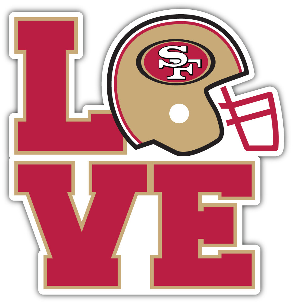 San Francisco 49ers Love NFL Sport Car Bumper Sticker Decal "SIZES" | eBay