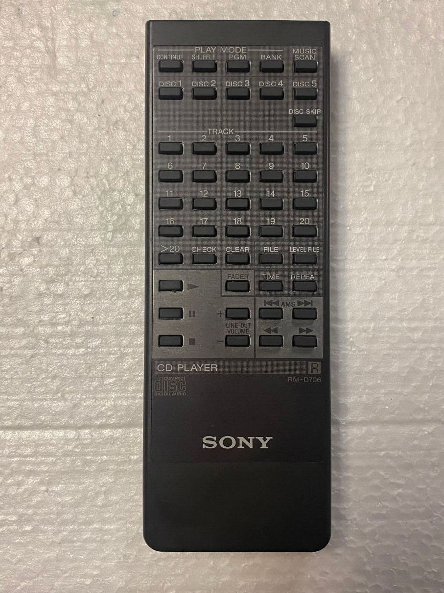 USED Genuine Sony RM-D706 CD Player Remote Control -TESTED WORKING- | eBay