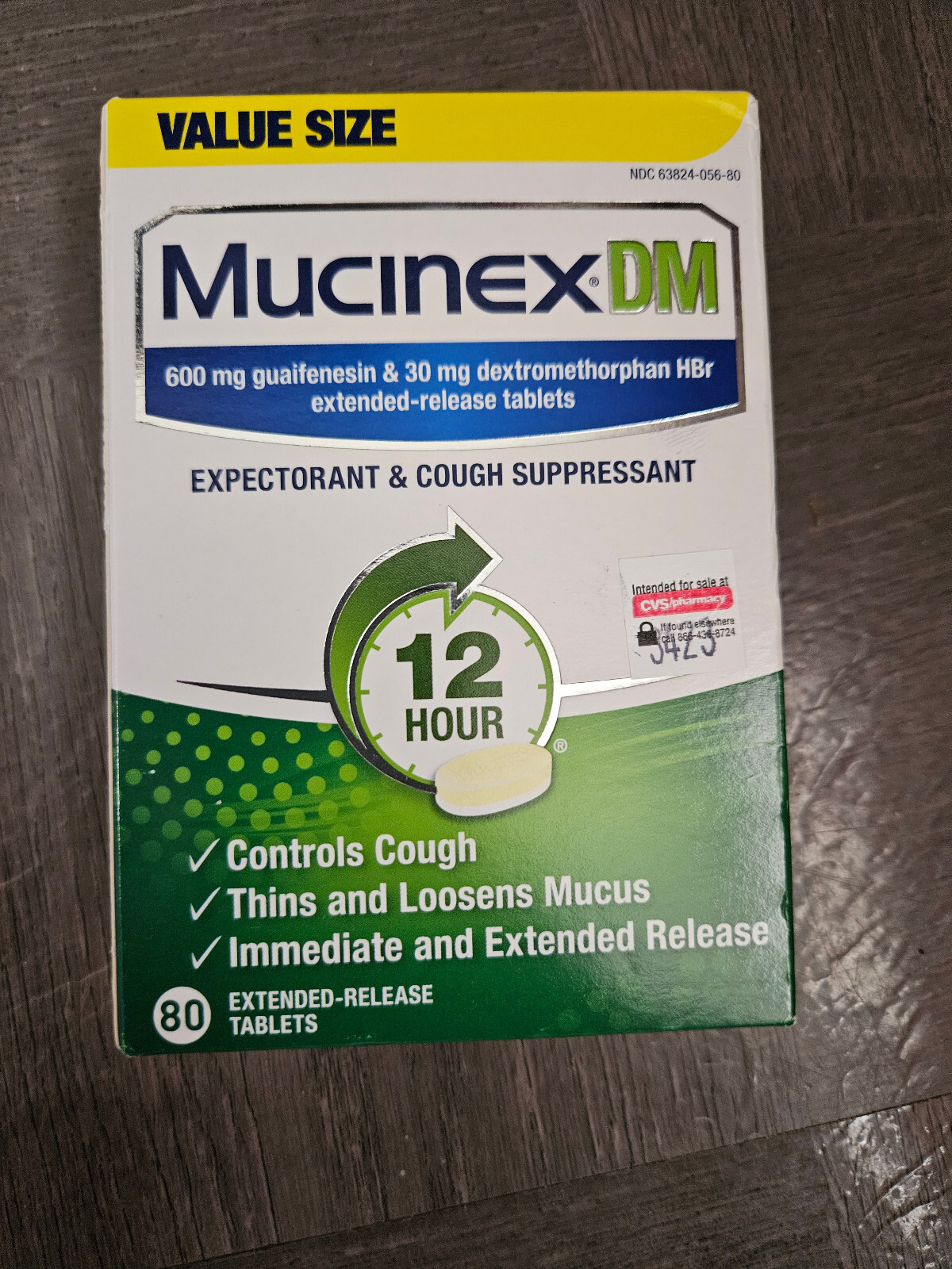 Mucinex DM Maximum Strength 600 mg 12 Hour Extended Tablet 4 Packs of ...