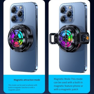 Portable Lightweight Magnetic Phone Cooler RGB Fan for Mobile For ...