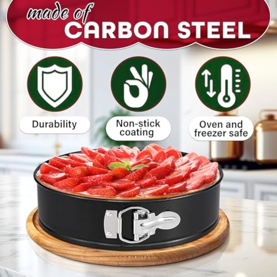 Cake Springform Pan Set of 3 (4", 7", 9") With 60 Parchment Paper - No ...