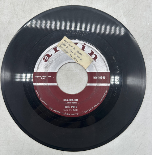 The Pets Cha-Hua-Hua / Cha-Kow-Ski Arwin Records MM-109-45 VG | eBay