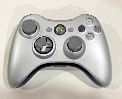 Microsoft Xbox 360 X854460-001 Silver Wireless Controller - Tested! | eBay