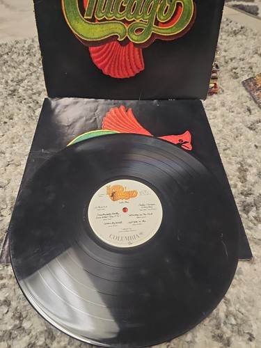 CHICAGO VIII 1974 U.S. vinyl LP w/ 2' X 3' POSTER and INSERT iron-on ...