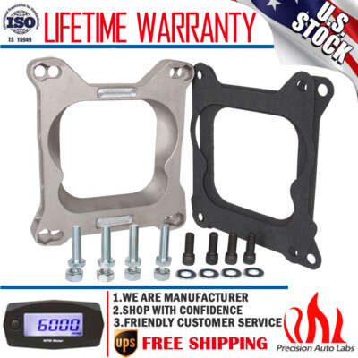 3/4" QUADRAJET 4 BARREL TO ADAPTER INTAKE MANIFOLD CARBURETOR THROTTLE ...