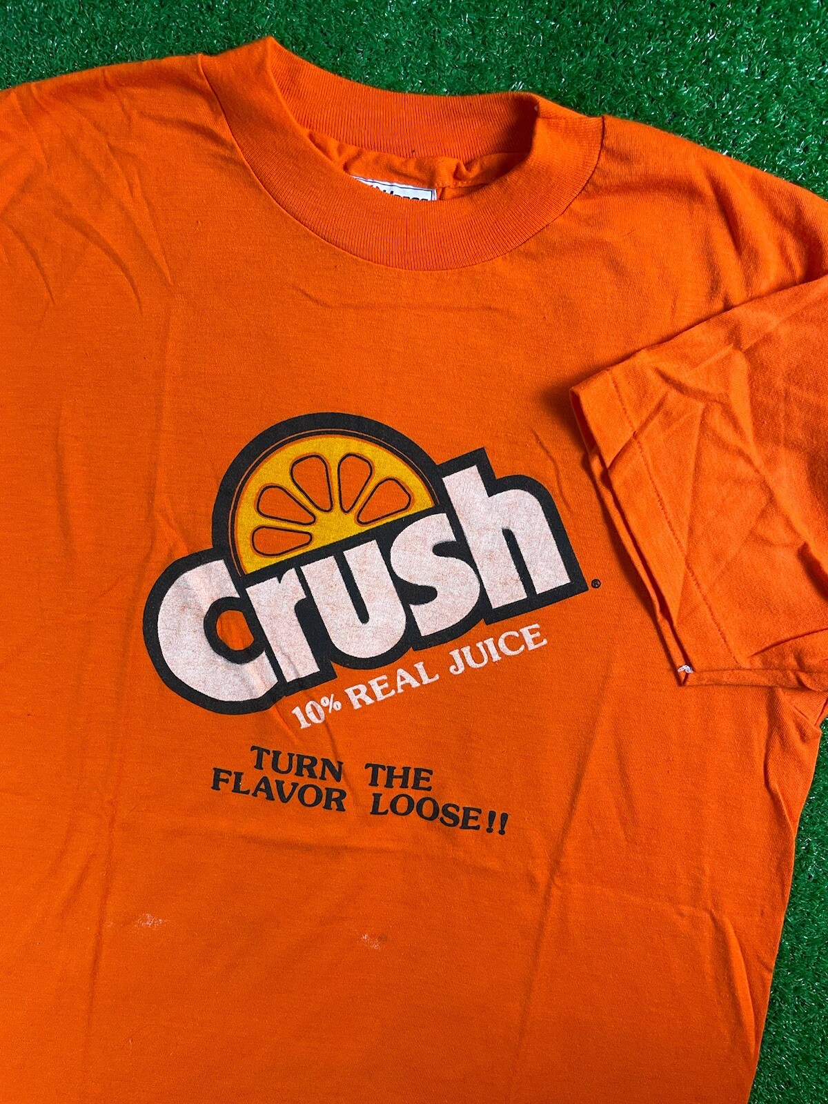 Vintage 80s Crush Orange Soda Drink Medium 50/50 Shir… - Gem