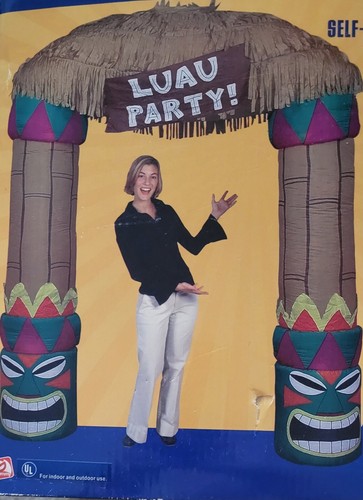 GEMMY AIRBLOWN INFLATABLE PARTY LUAU TIKI TORCH ARCH ARCHWAY 9 FEET ...