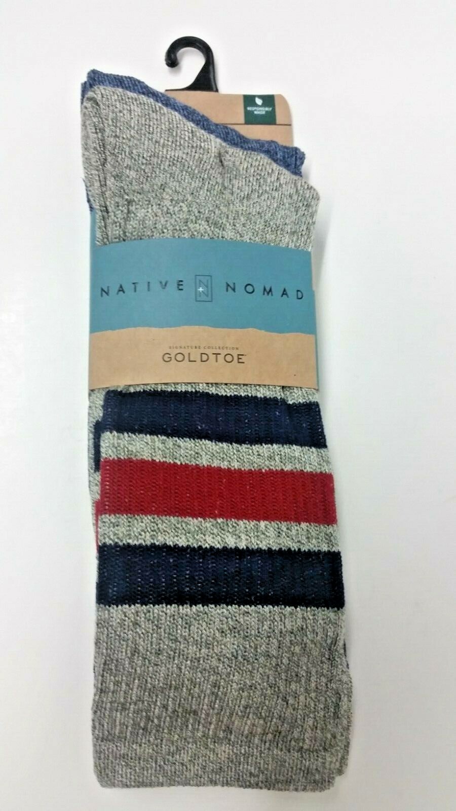 2 Pair GOLDTOE Men's Native Nomad Crew Socks New With Tag ( LIMITED ...