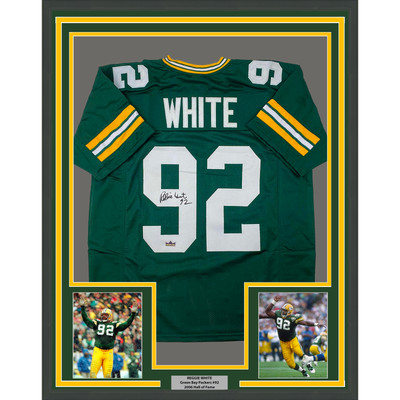 Framed Facsimile Autographed Reggie White 33x42 Green Reprint Laser ...