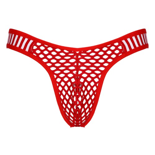 Men Breathable Fishnet G-String Thongs Hollow Out Jockstrap Supporters ...