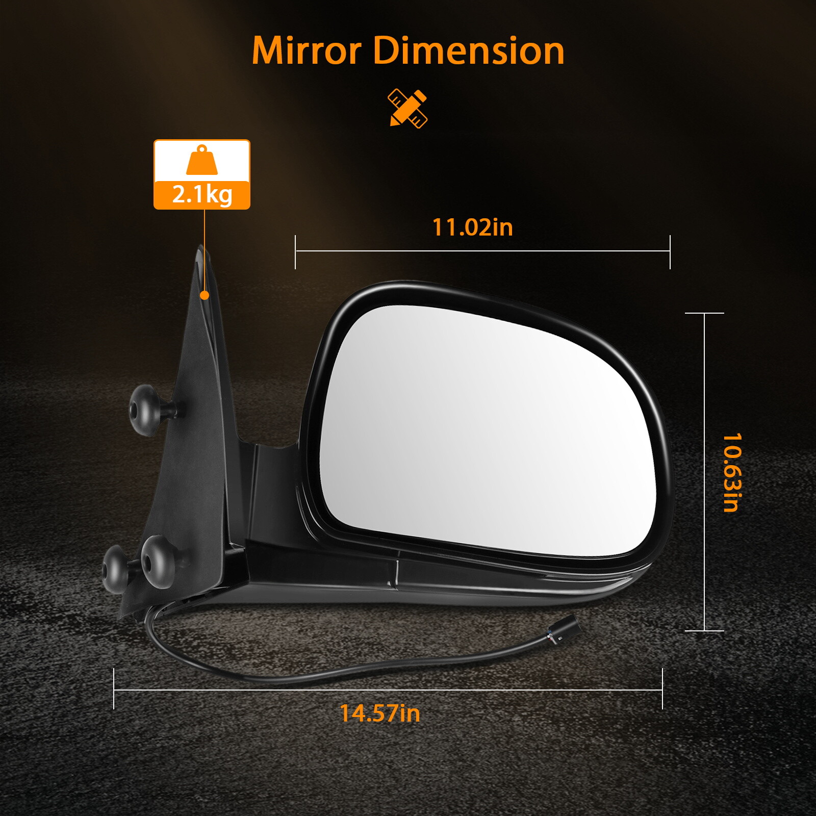 Pair Power Side View Mirrors for 95-97 Blazer Jimmy 94-97 S10 Sonoma ...