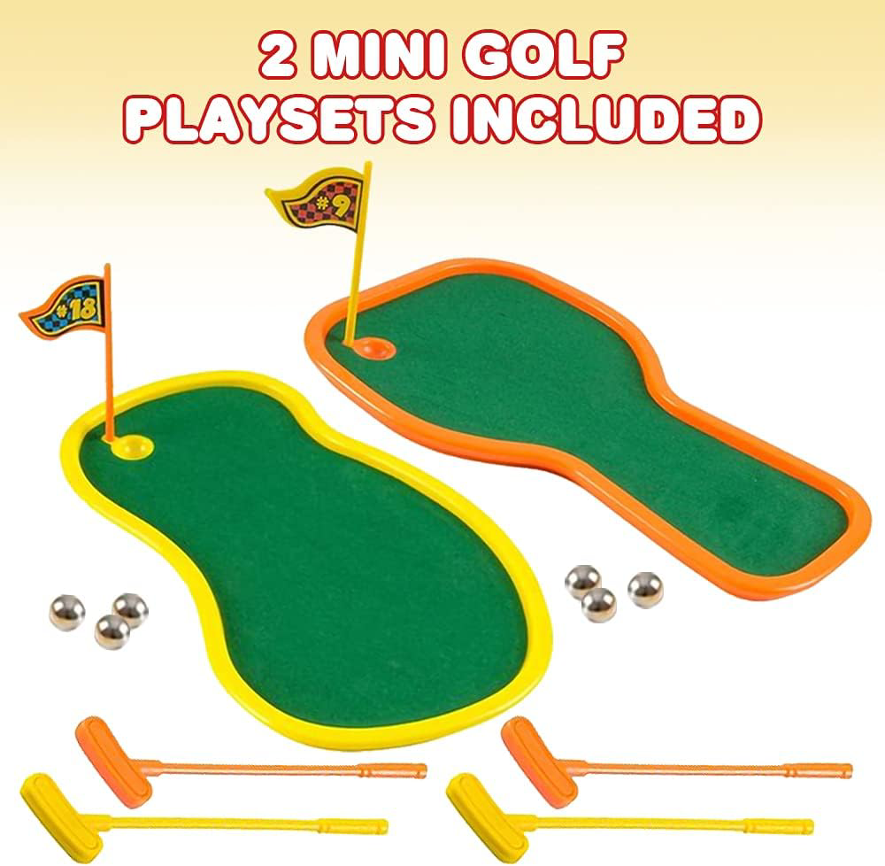 ArtCreativity Mini Golf Playset, Set of 2, Golf Toys for Kids and ...
