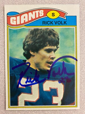 Rick Volk signed NEW YORK GIANTS card 1977 Topps | eBay