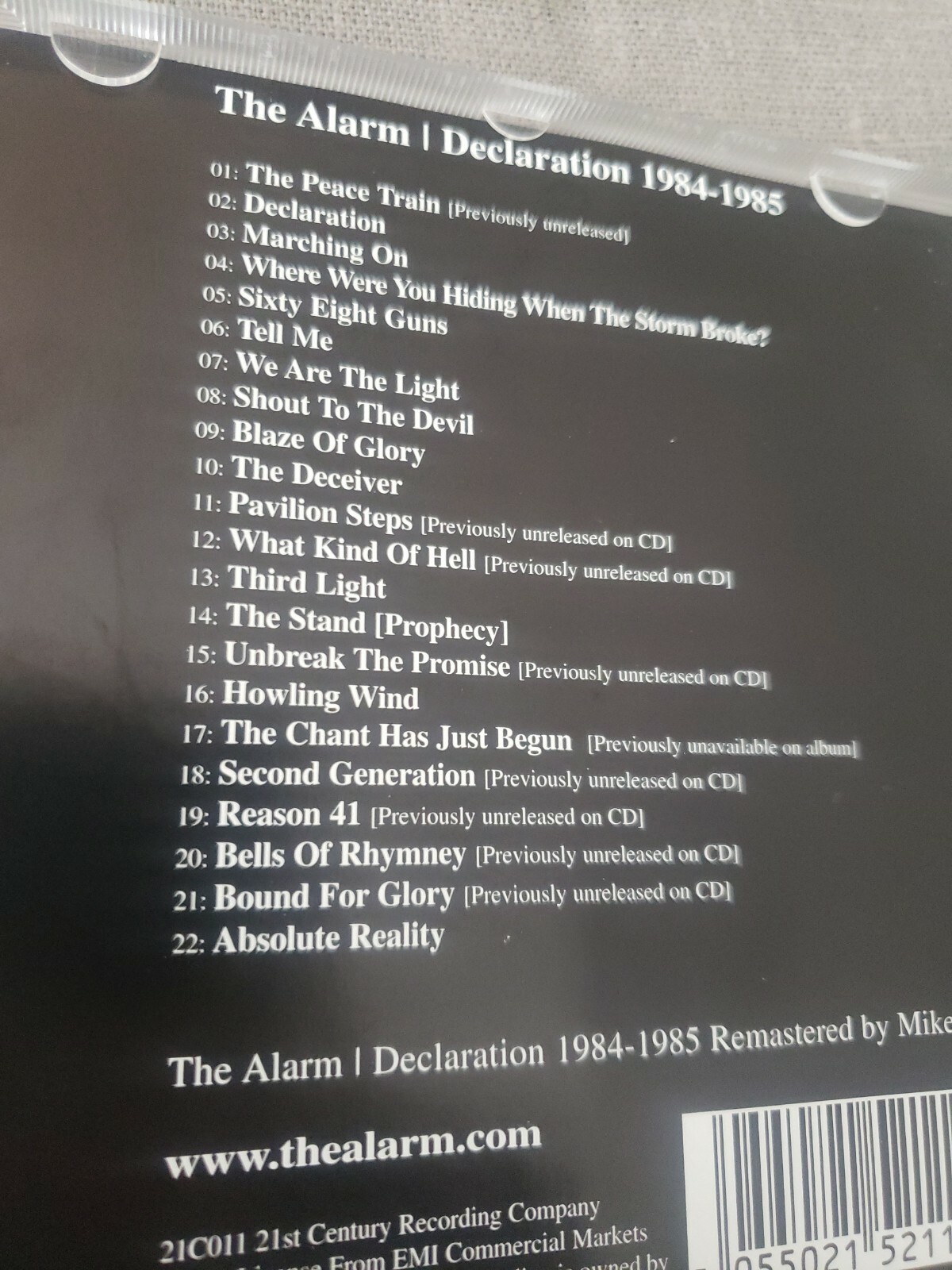 THE ALARM Declaration: 1984-1985 CD 2000 Remasters Unreleased Tracks ...