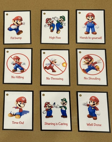 9 Flash Card Behaviour Visual aid Rules Autism Special Need ASD ...