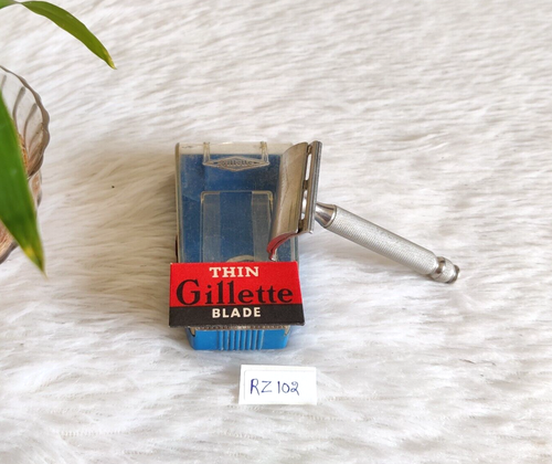 Vintage Gillette Razor Advertising Plastic Case Grooming Collectibles ...