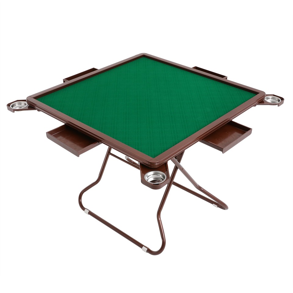 Mahjong Table with 4 Cup Holders & 4 Drawers for 4 People,Foldable ...